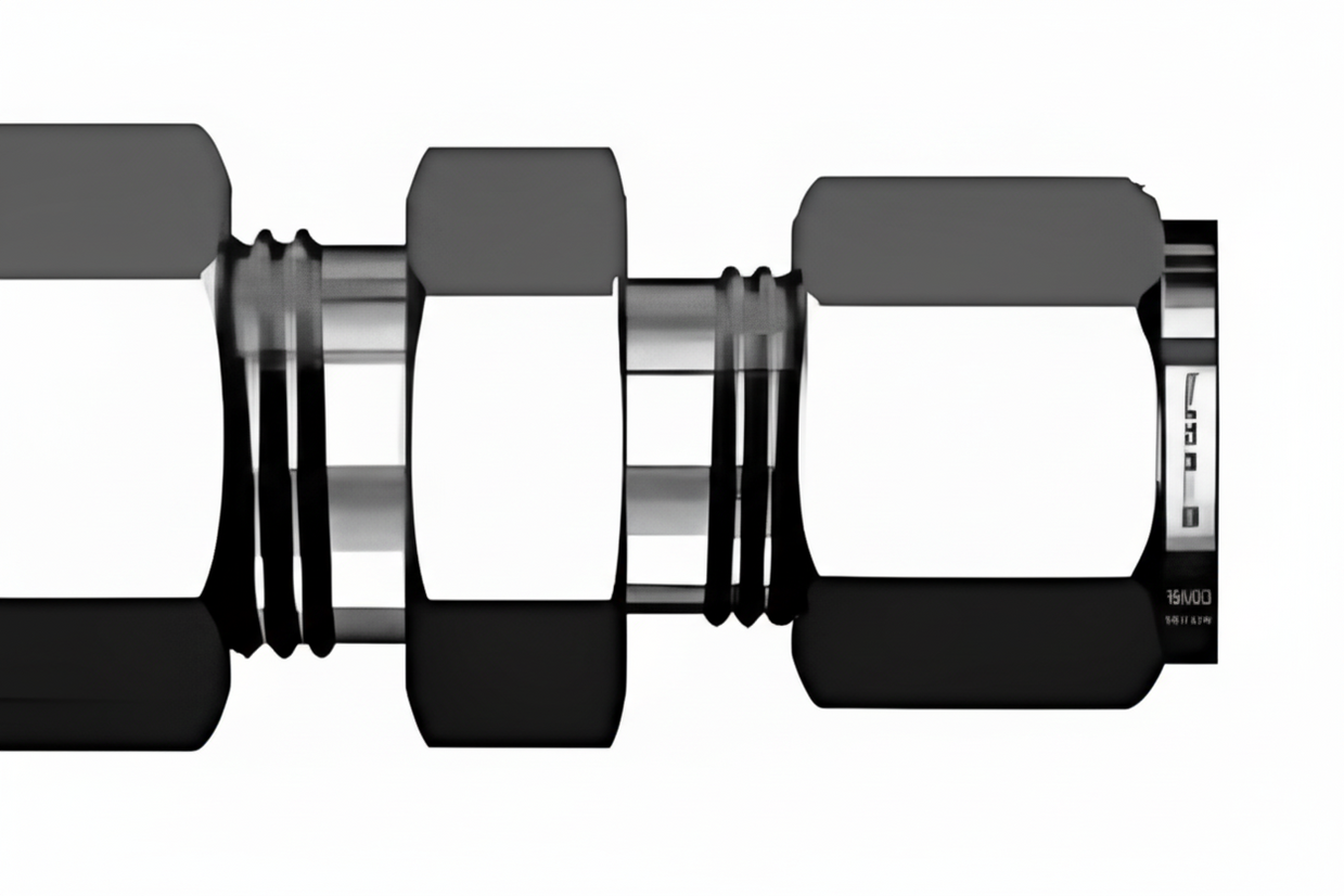 Superlok SS316 A 1/8" × B 1/16" Reducing Union for Compression Tube ...